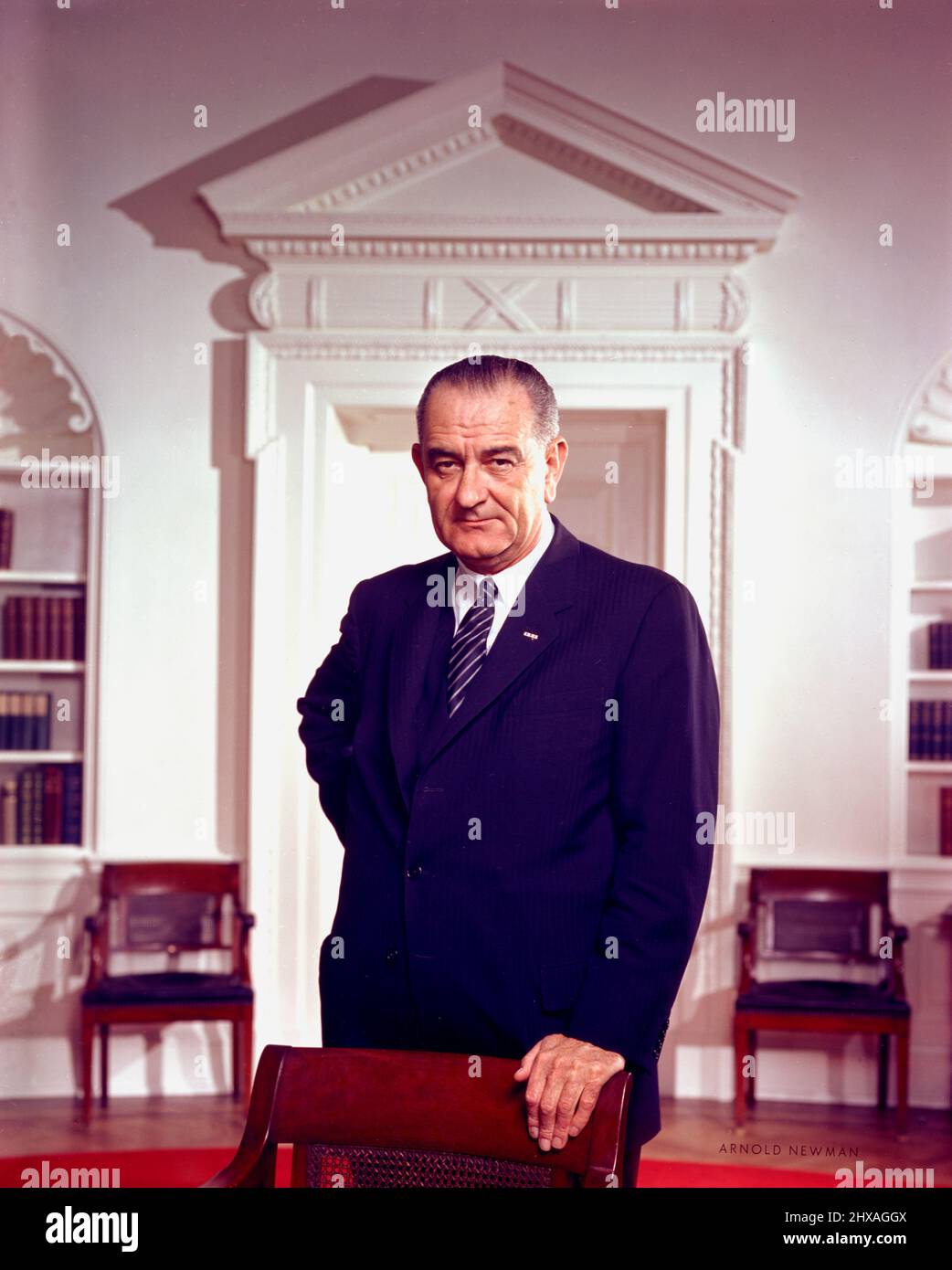 Official portrait of President Lyndon Baines Johnson by Arnold Newman ...