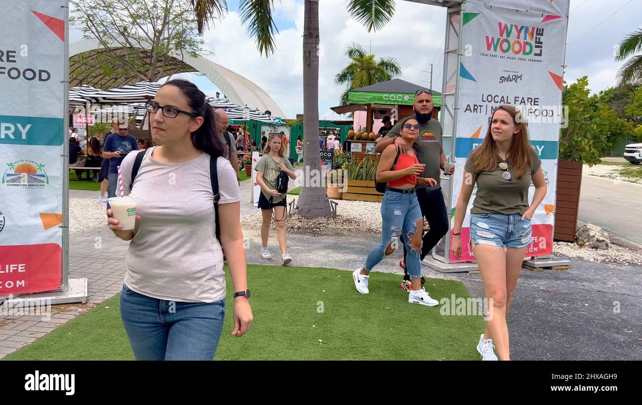 Walking through fancy wynwood district hi-res stock photography and ...