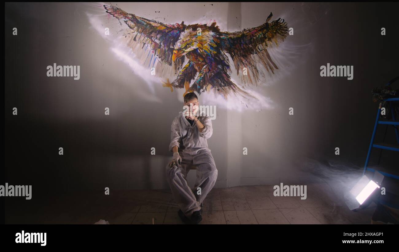 Airbrush eagle art hi-res stock photography and images - Alamy
