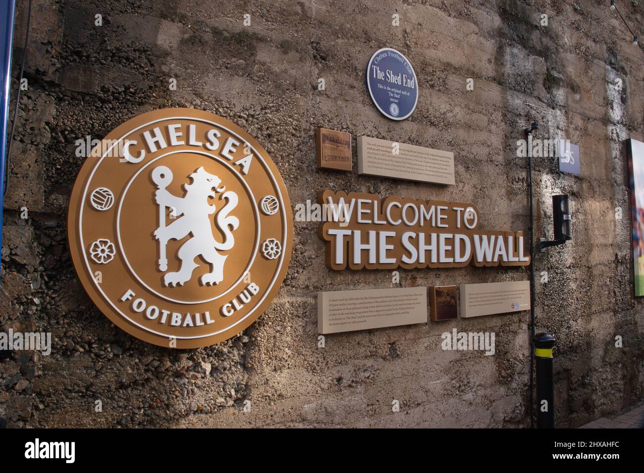 Chelsea Football Club rear entrance area behind The Shed at Stamford ...