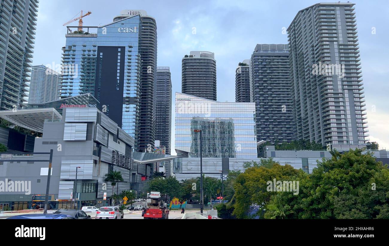 Modern Architecture in Downtown Miami at the Brickell district - MIAMI ...