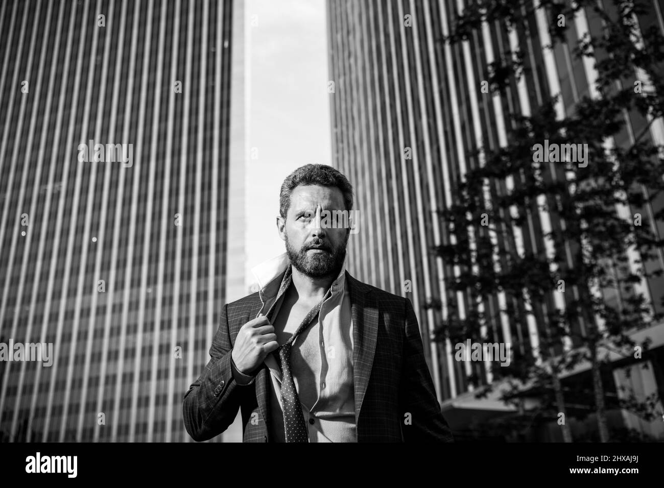 Desperate man during bad business. Angry businessman having bad work ...