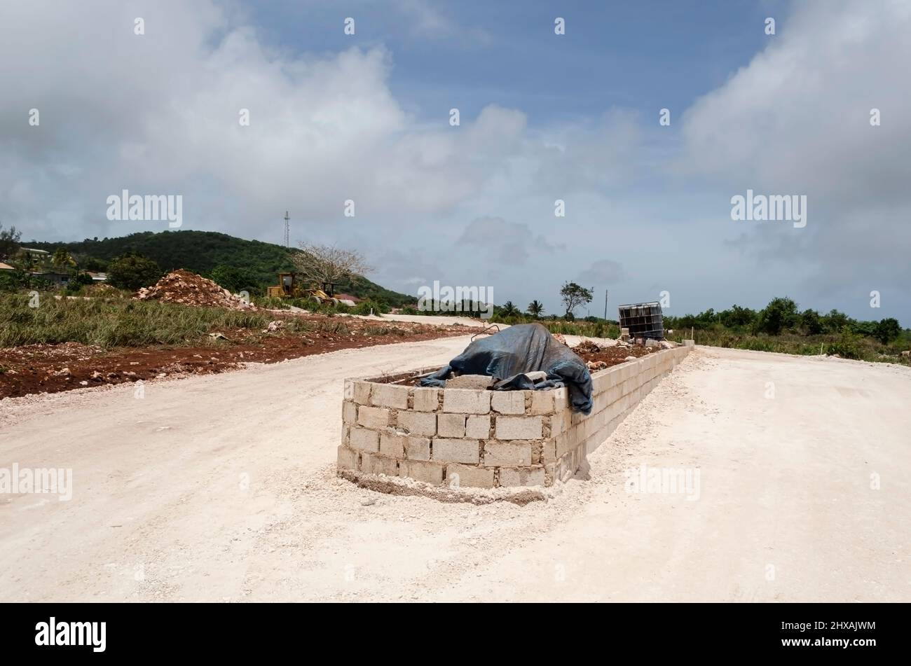 Road Center Plant Box Stock Photo - Alamy