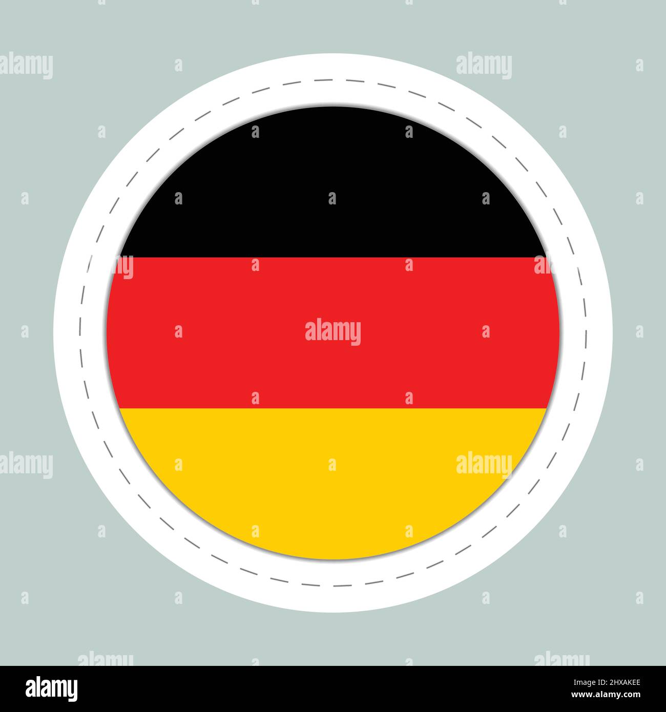 Sticker ball with flag of Germany. Round sphere, template icon. German ...