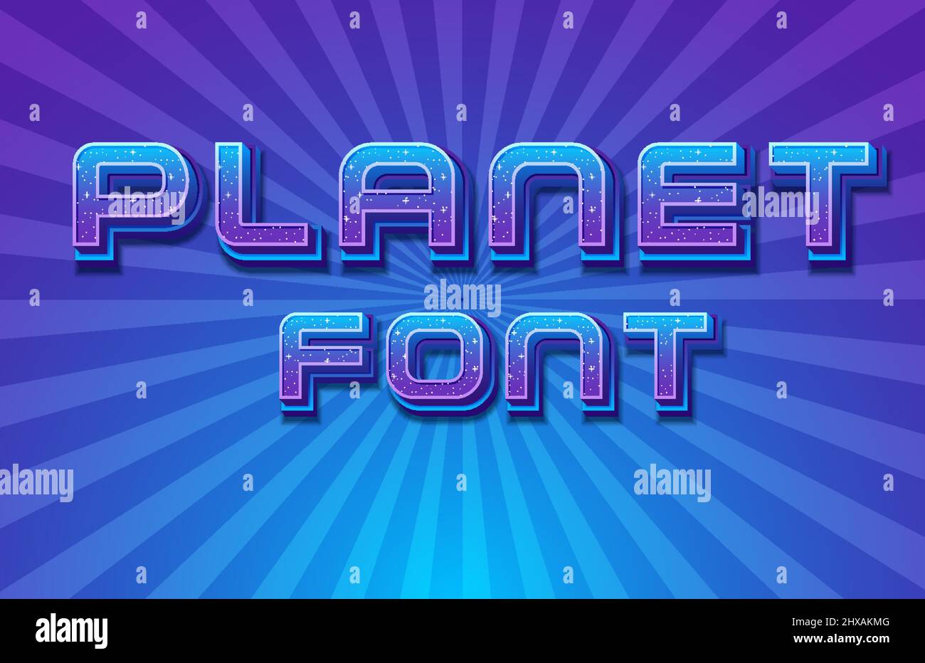 Planet font logo on radiant background illustration Stock Vector Image ...