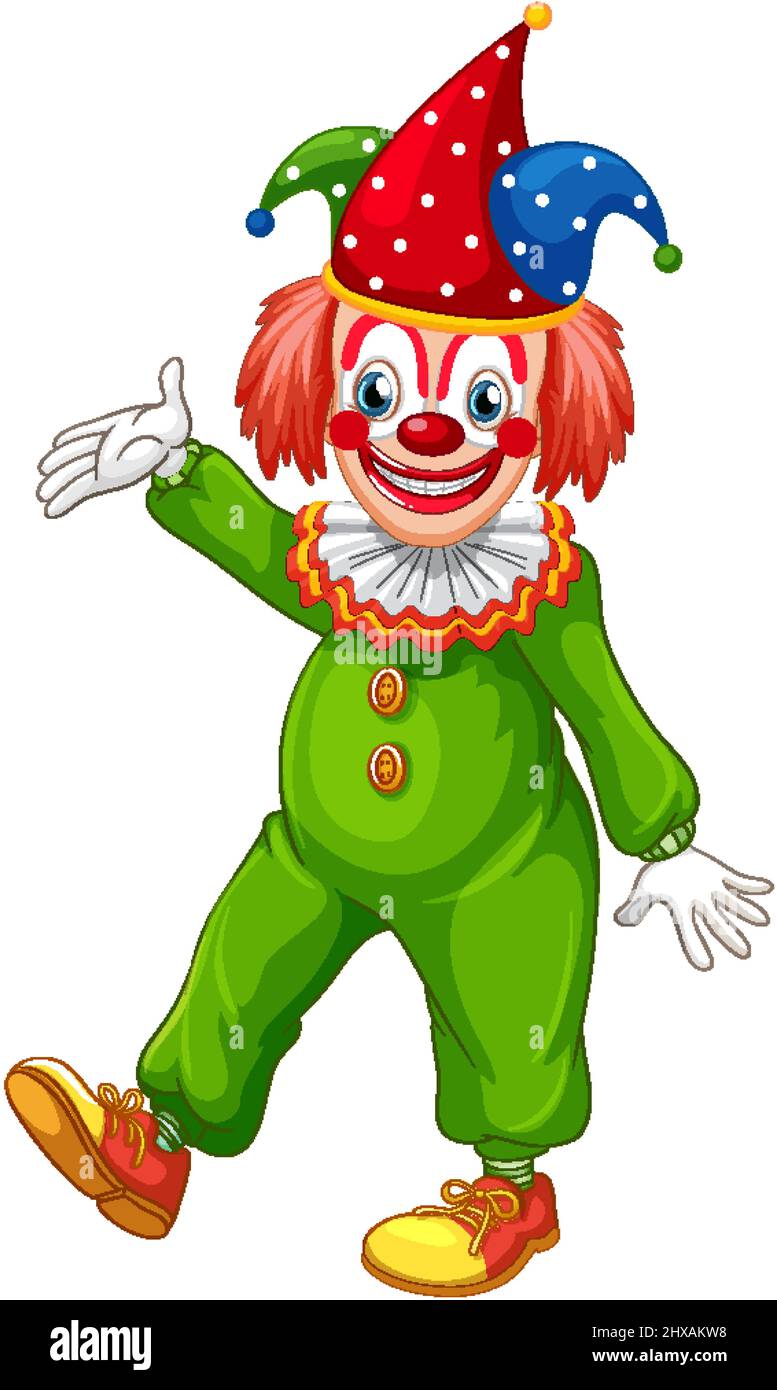 Colourful clown cartoon character illustration Stock Vector Image & Art ...