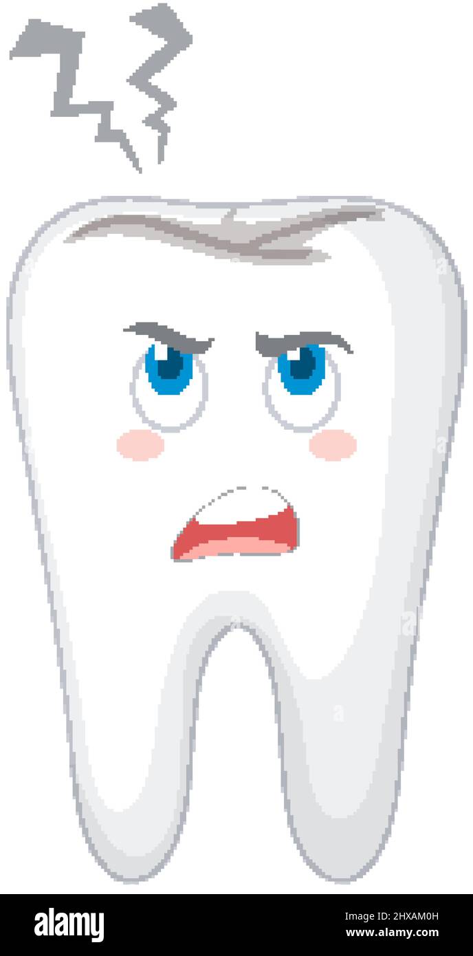 Toothache cartoon on white background illustration Stock Vector Image ...