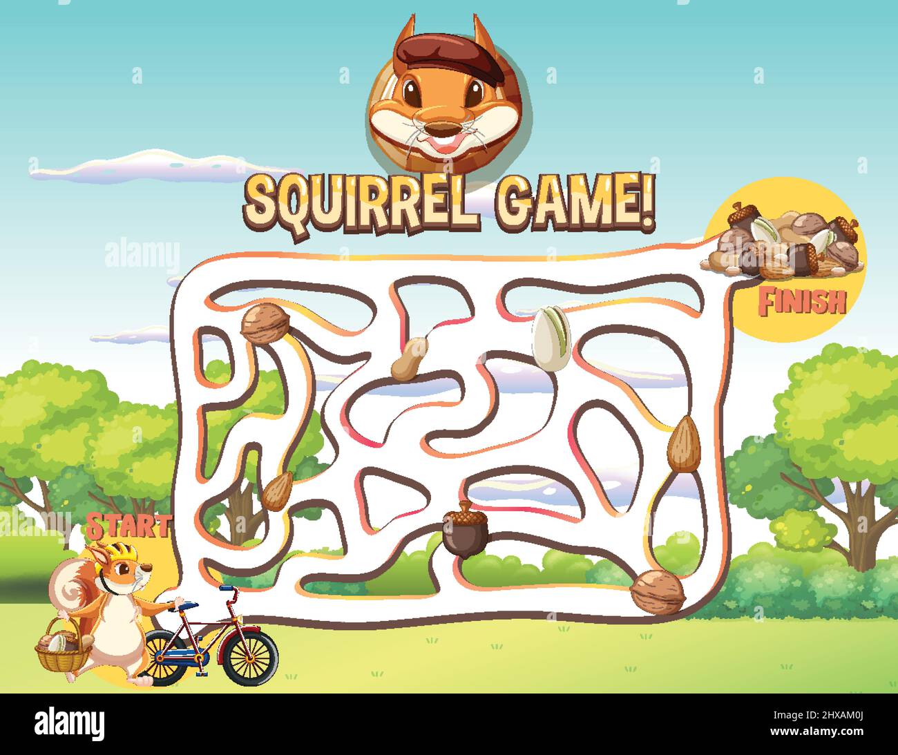 A squirrel board game scene illustration Stock Vector Image & Art - Alamy