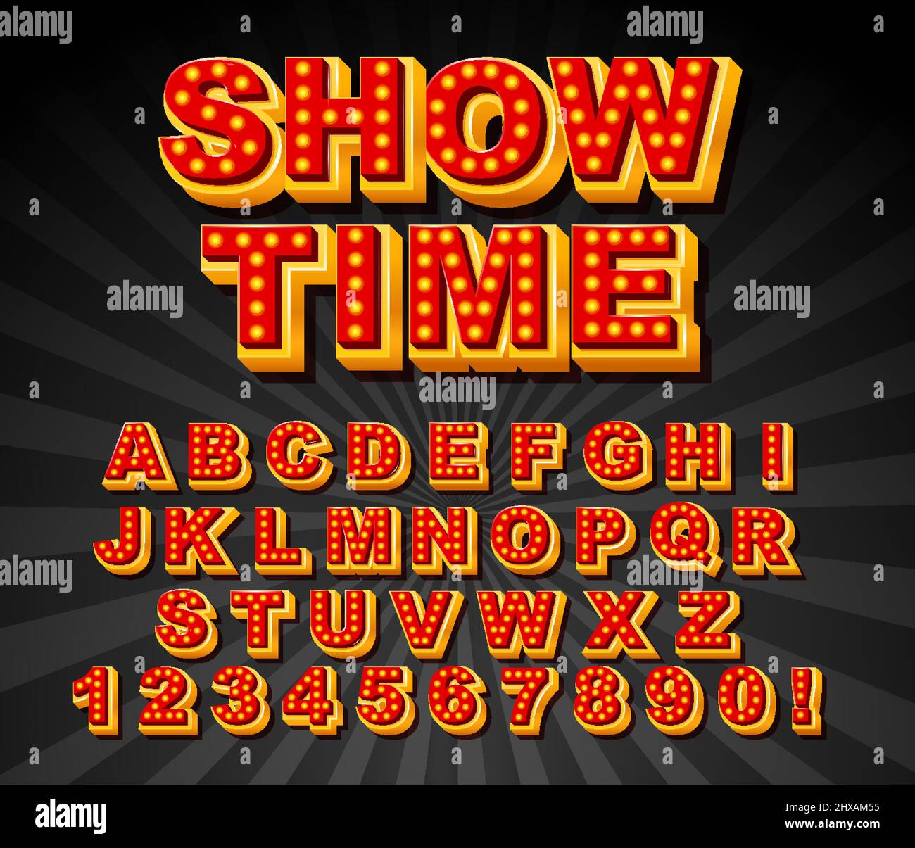 A set of English alphabet game show style illustration Stock Vector ...