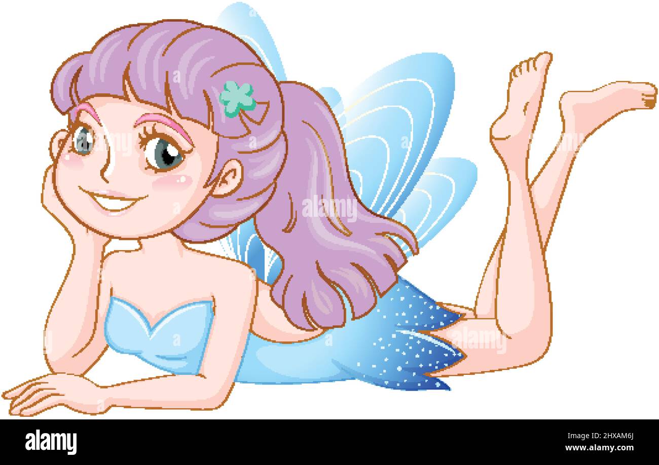 Fantastic fairy girl cartoon character illustration Stock Vector Image ...