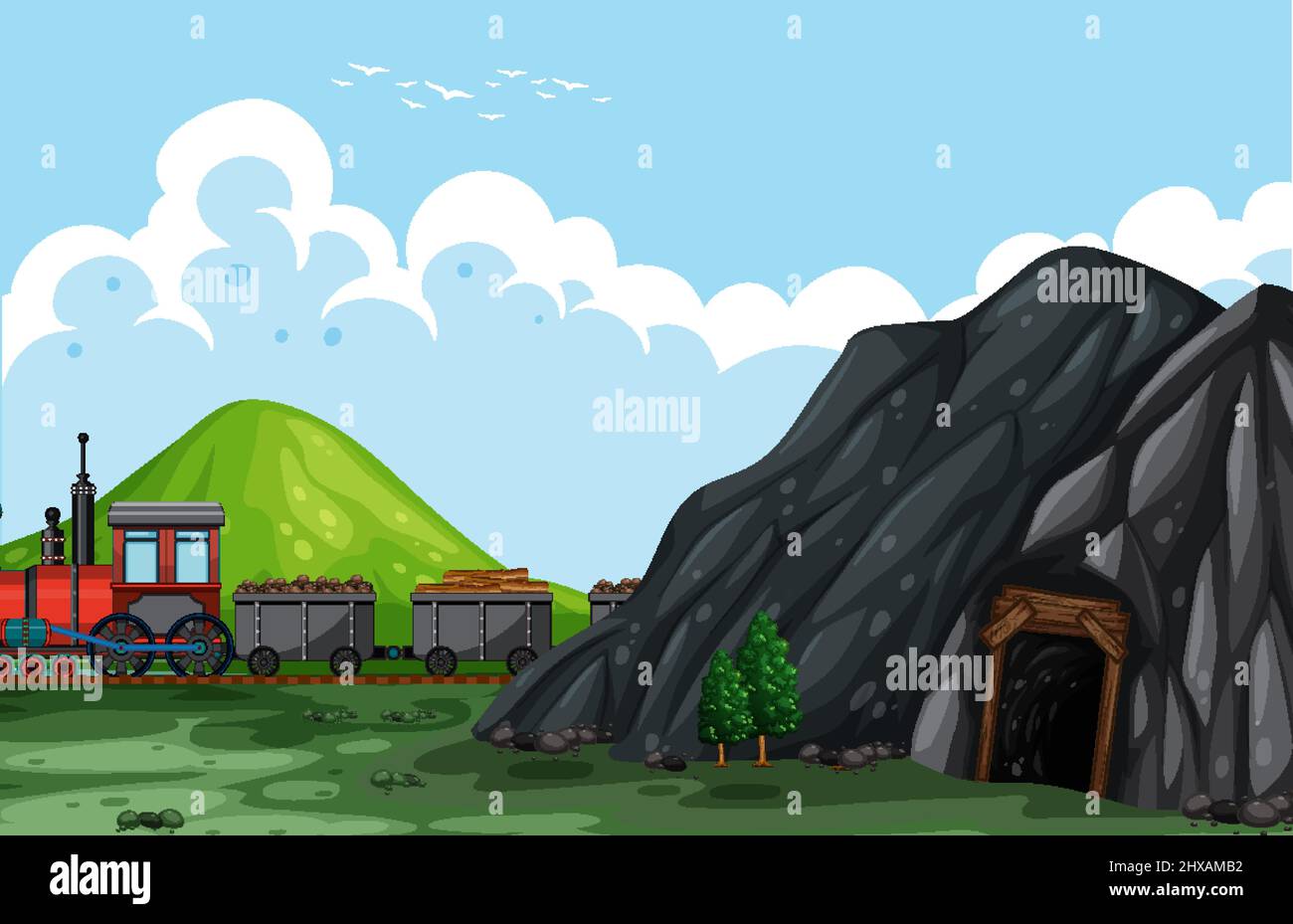 Cave train Stock Vector Images - Alamy