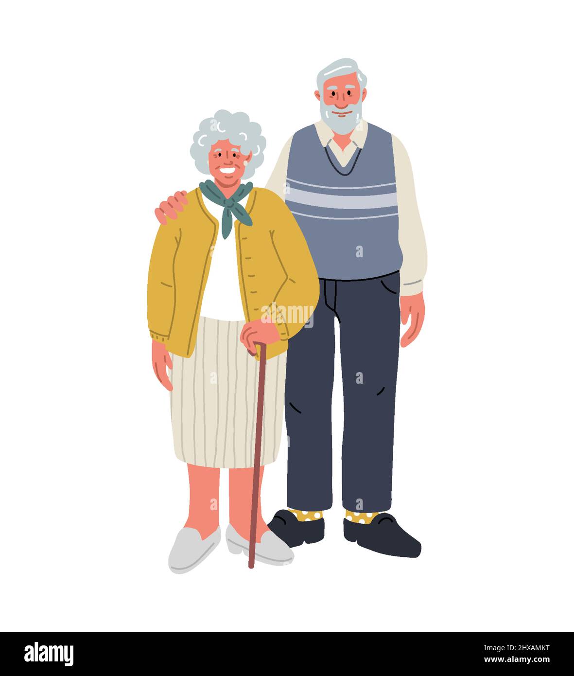 Happy Old People Drawing
