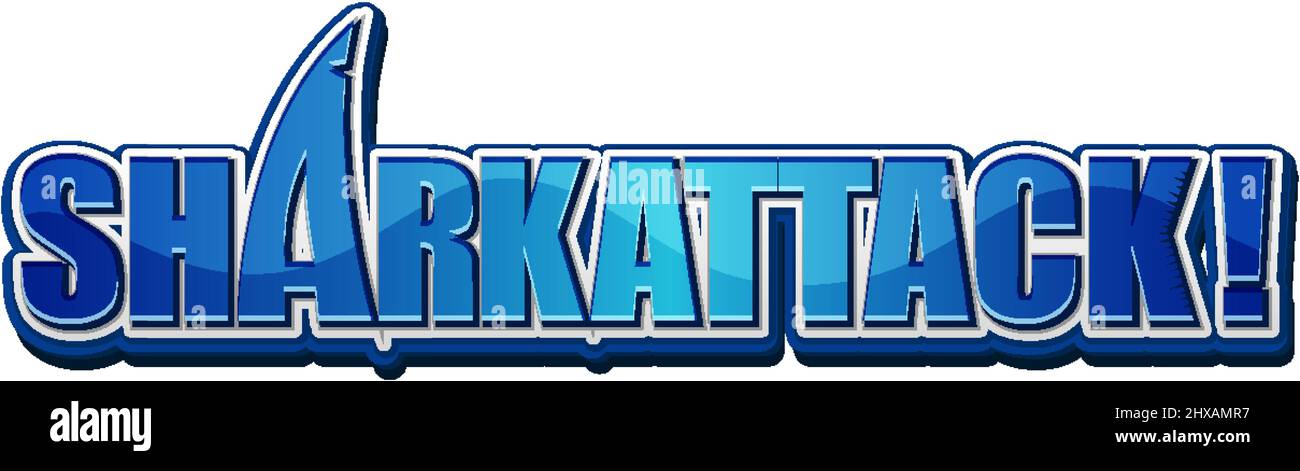 Shark Attack typography design illustration Stock Vector Image & Art ...