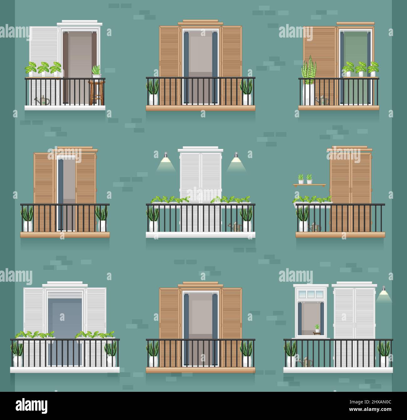 Apartment building with windows illustration Stock Vector Image & Art ...