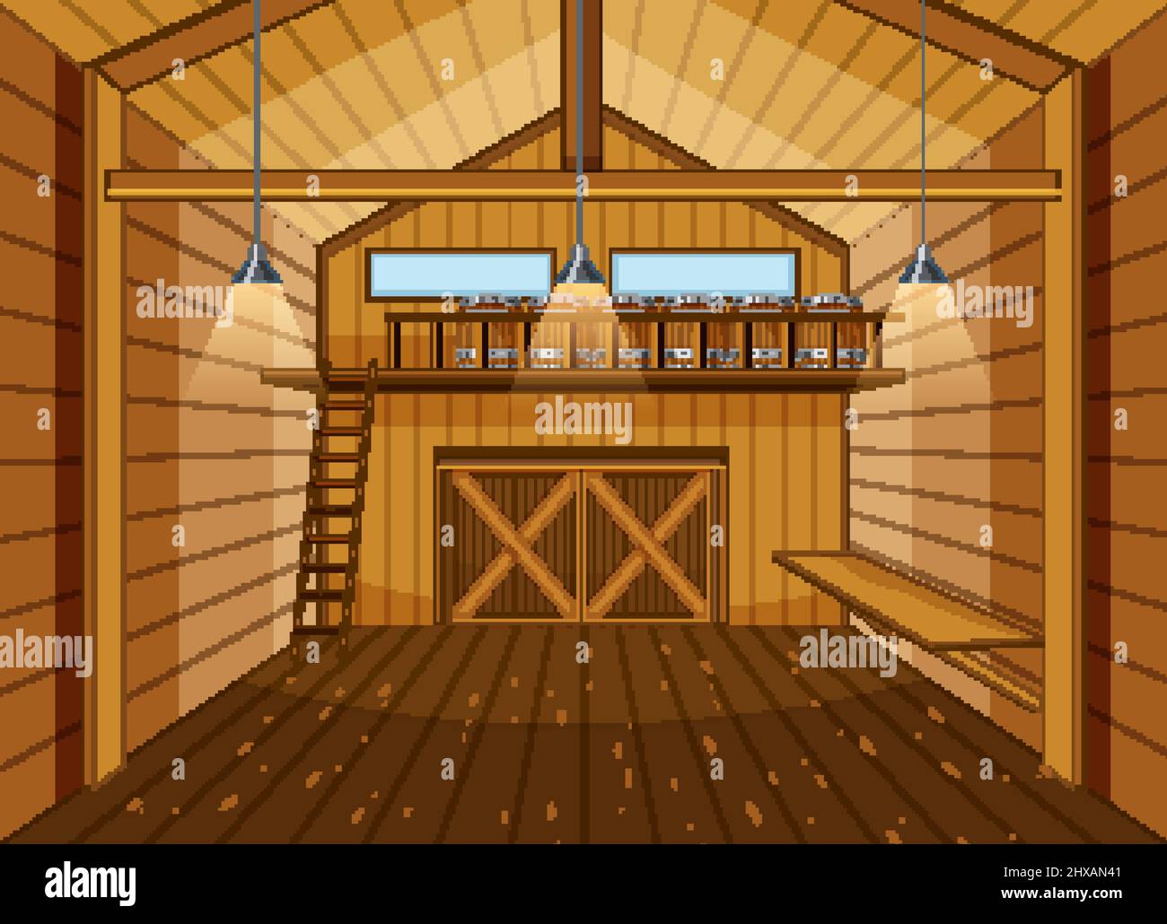 Scene inside the barn illustration Stock Vector Image & Art - Alamy