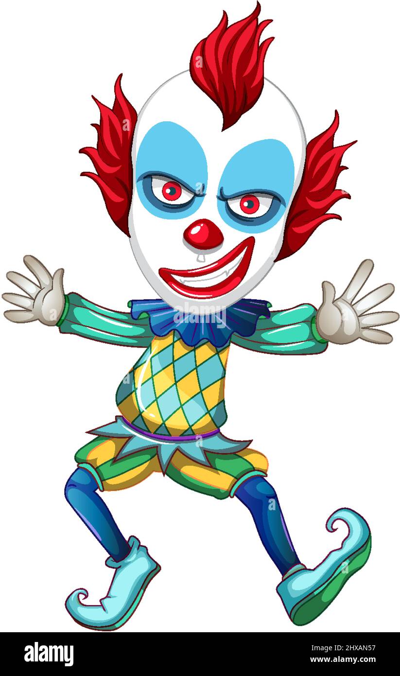 Colourful clown cartoon character illustration Stock Vector Image & Art ...