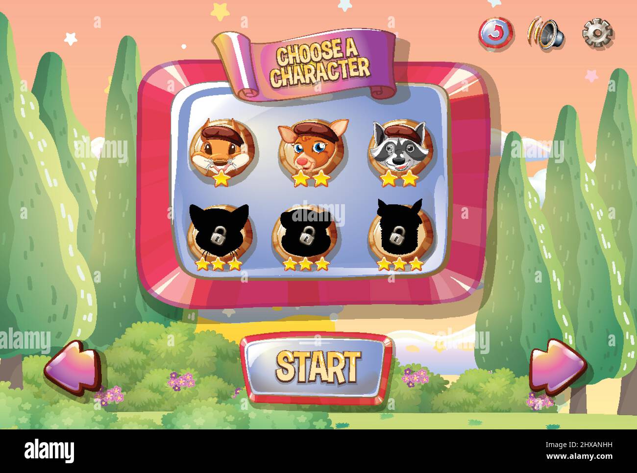 Animal collecting game template illustration Stock Vector Image & Art ...