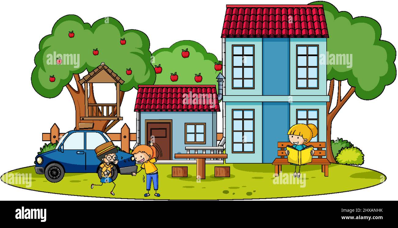 Doodle house cartoon design illustration Stock Vector Image & Art - Alamy