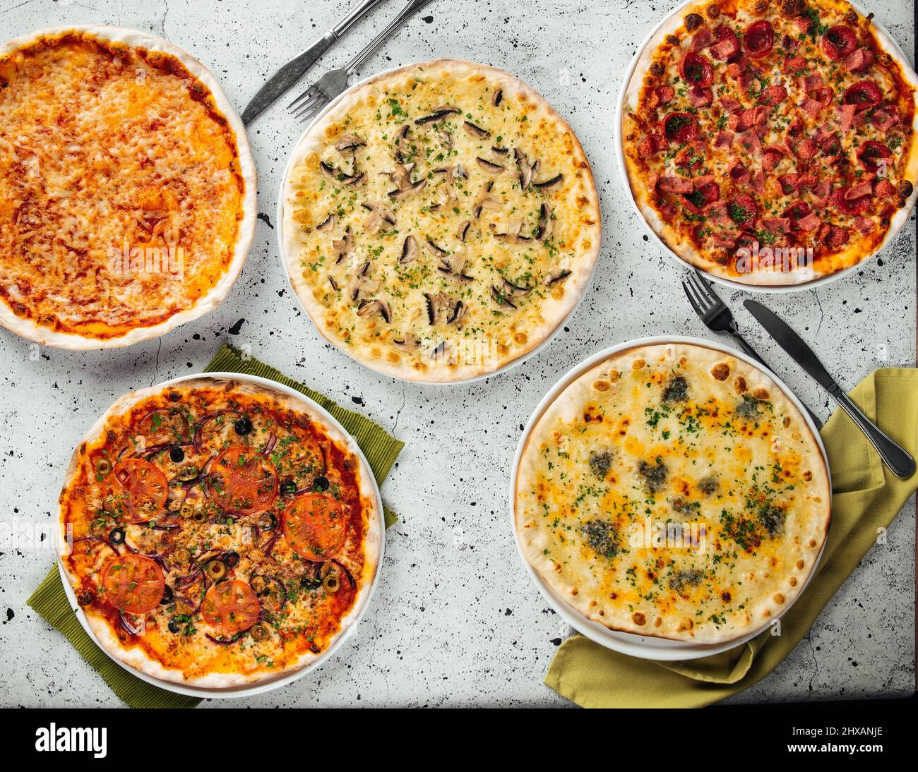 Pizza toppings different hi-res stock photography and images - Alamy