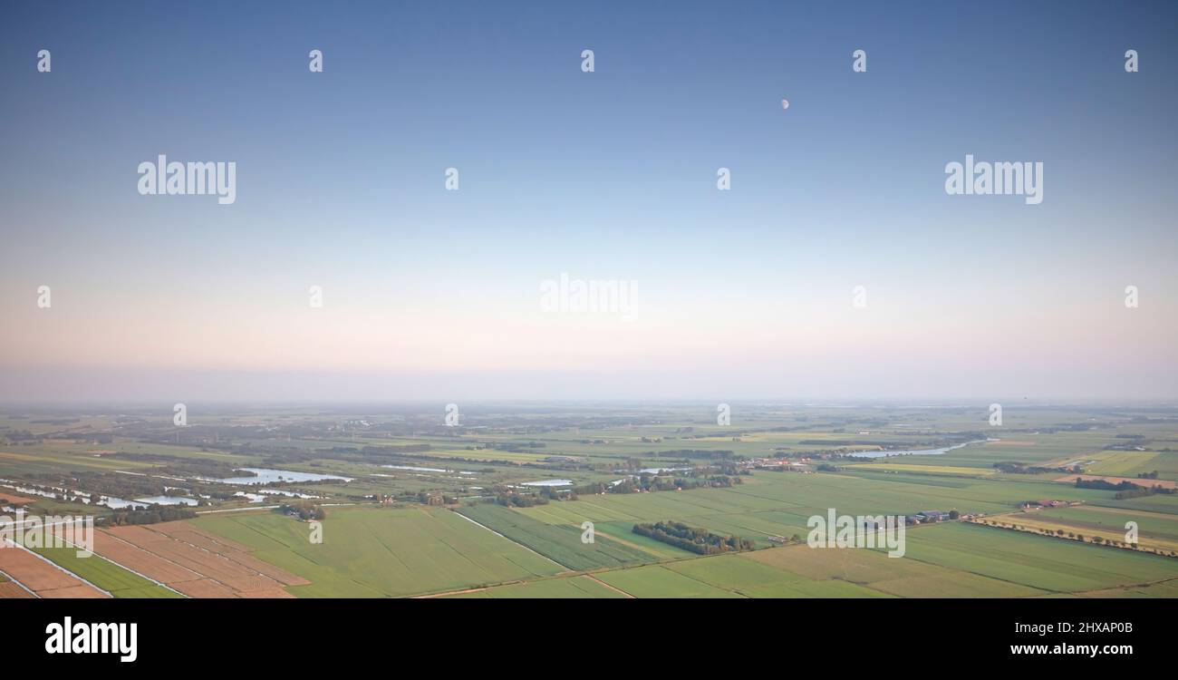 Agricultural landscape of Friesland, one of the northern provinces of ...