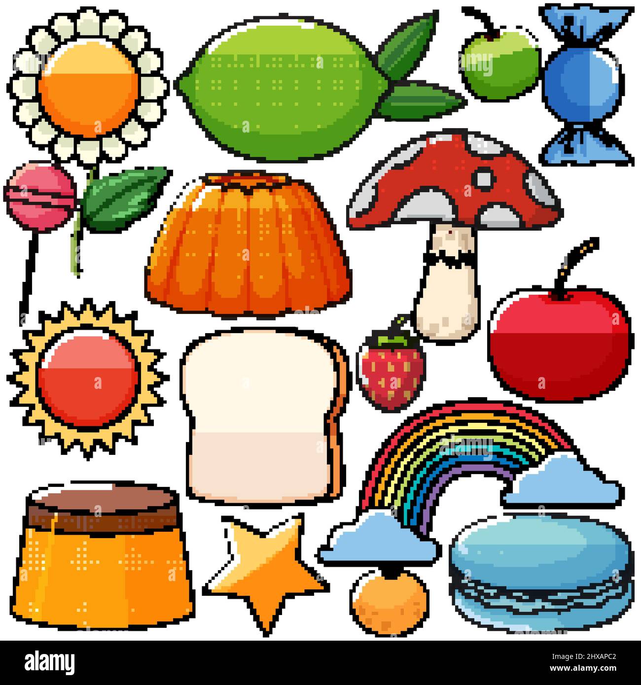 Set of vintage style cartoon on white background illustration Stock ...