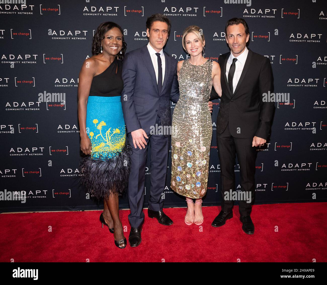 New York, USA. 10th Mar, 2022. (L-R) Deborah Roberts, David Muir, Amy ...