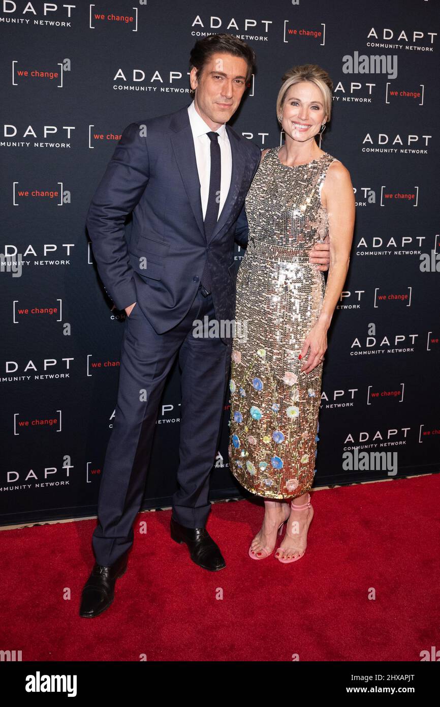 New York, USA. 10th Mar, 2022. David Muir and Amy Robach attend the ...