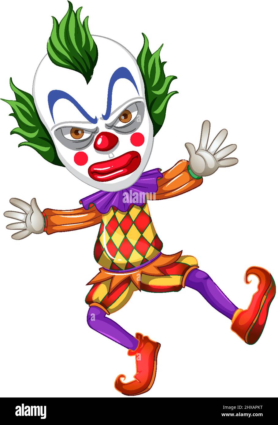 Colourful clown cartoon character illustration Stock Vector Image & Art ...