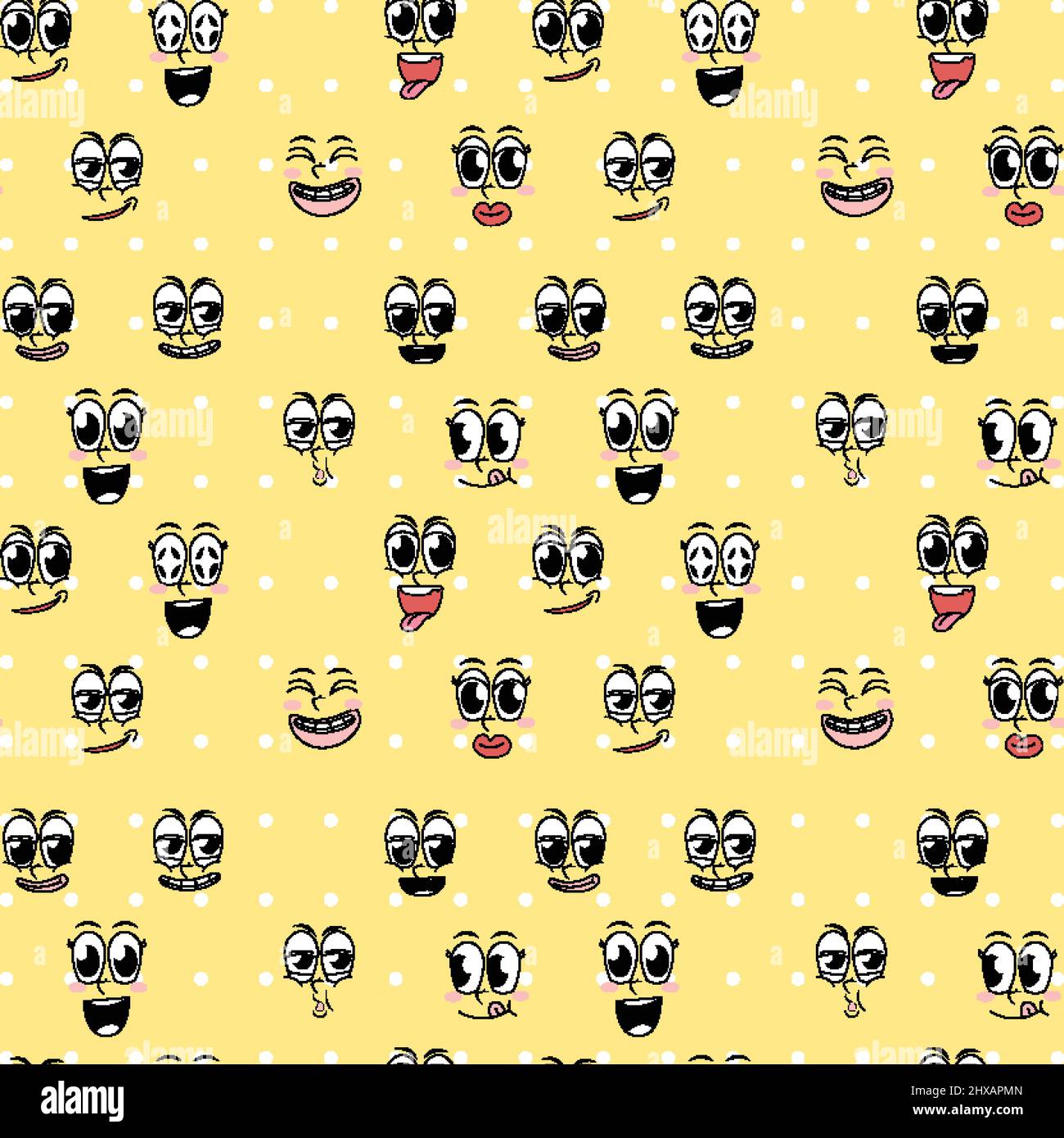 Seamless pattern cartoon on yellow background illustration Stock Vector ...