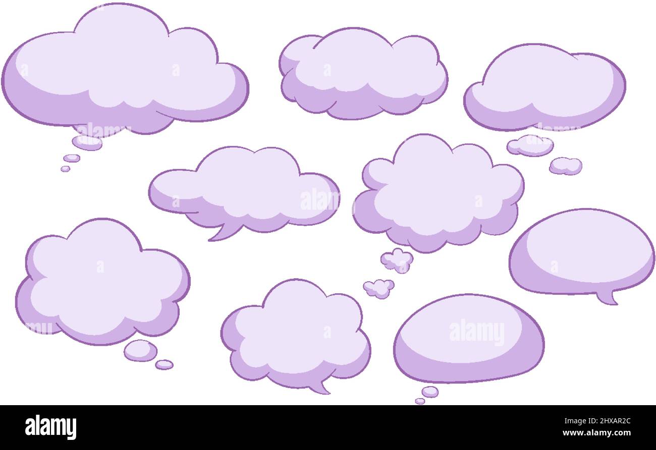 Speech bubble templates on white background illustration Stock Vector ...