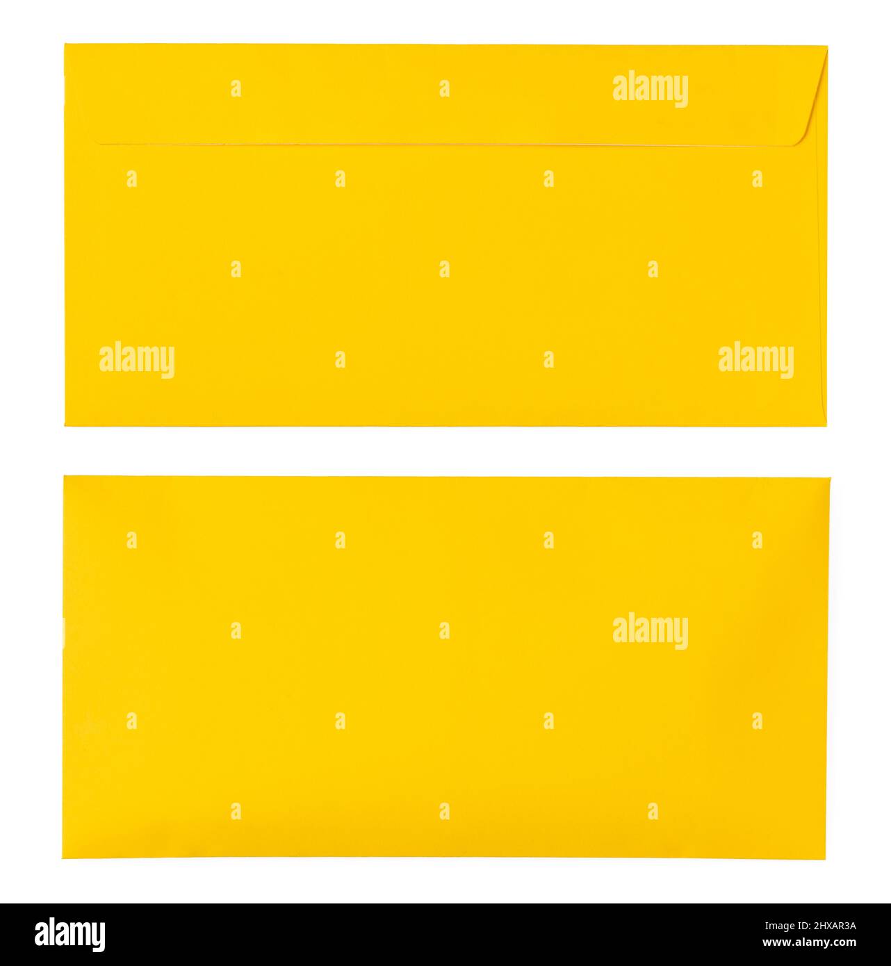 yellow envelope isolated on white background Stock Photo - Alamy