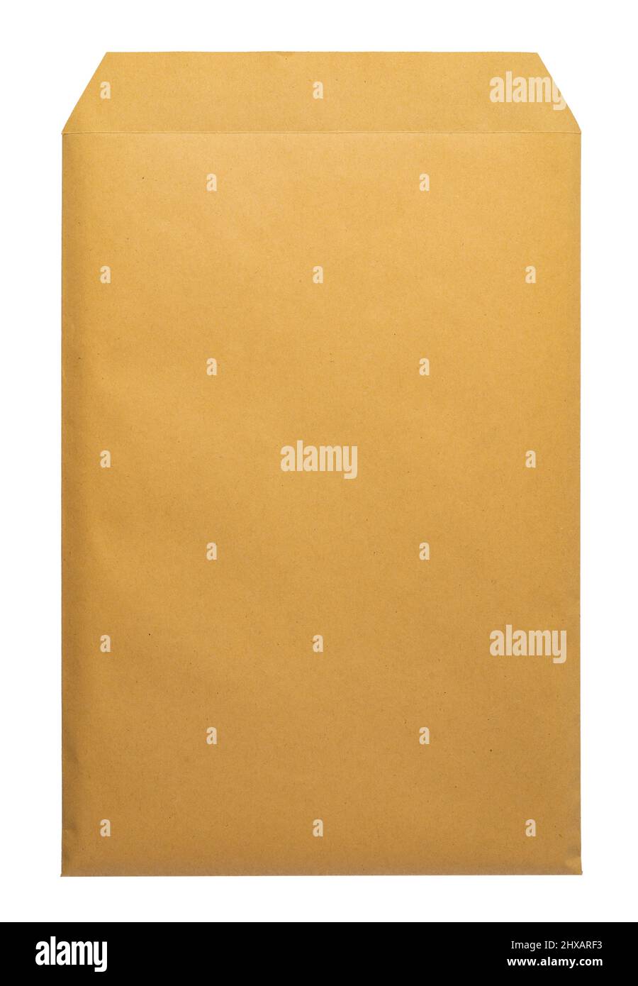 Brown envelope front and back isolated on white background. Letter top view Stock Photo - Alamy