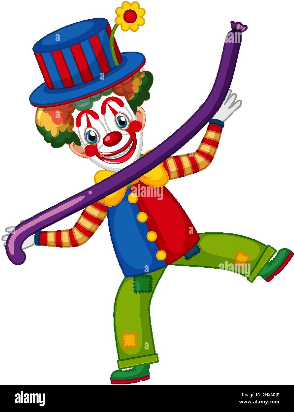 Colourful clown cartoon character illustration Stock Vector Image & Art ...