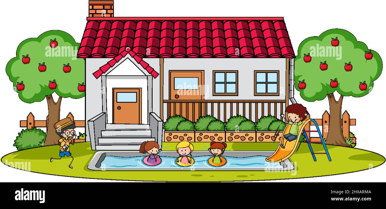 Doodle house cartoon design illustration Stock Vector Image & Art - Alamy