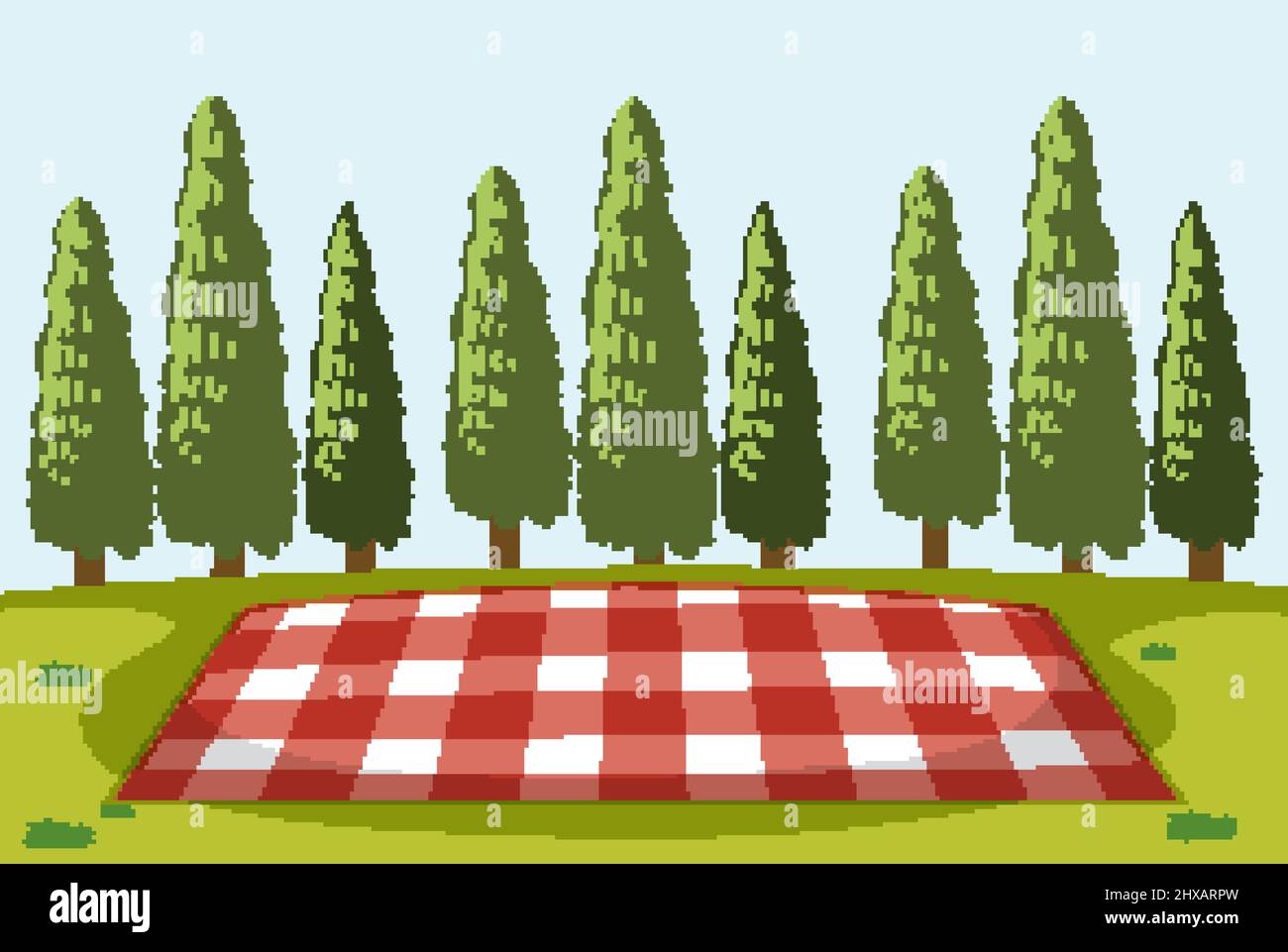 A natural scene landscape with mat illustration Stock Vector Image ...