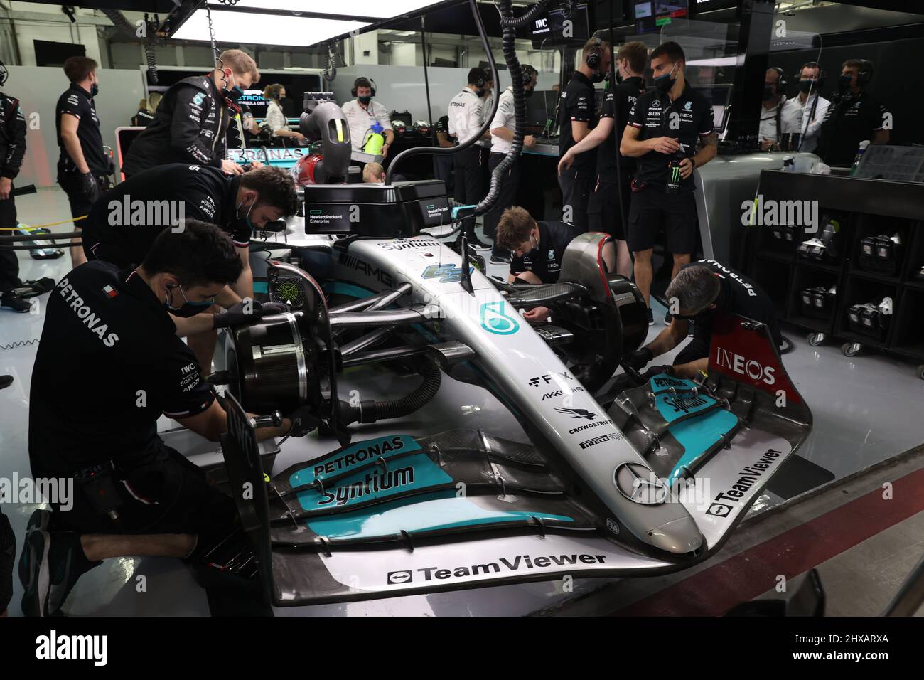 Sakhir, Bahrain. 10th Mar, 2022. 63 RUSSELL George (gbr), Mercedes AMG ...