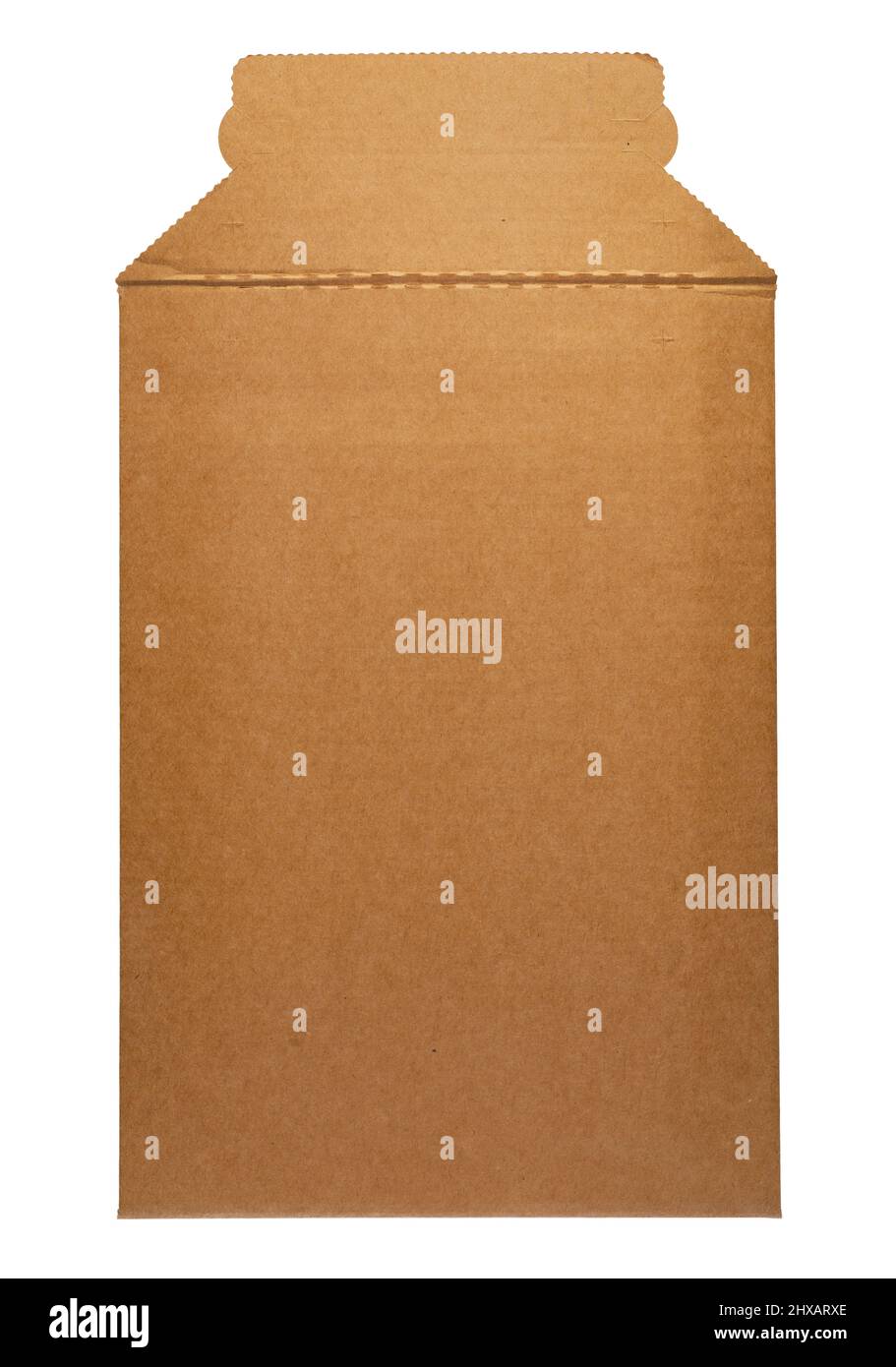 Brown envelope front and back isolated on white background. Letter top view Stock Photo - Alamy