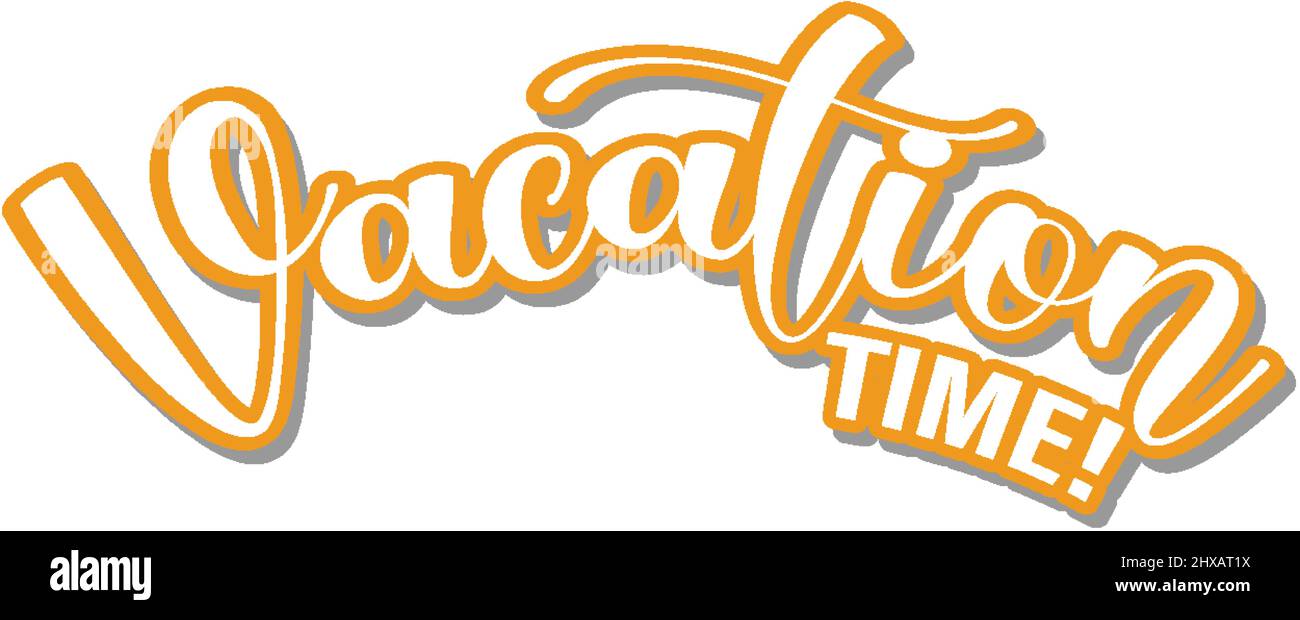 Vacation Time typography logo illustration Stock Vector Image & Art - Alamy
