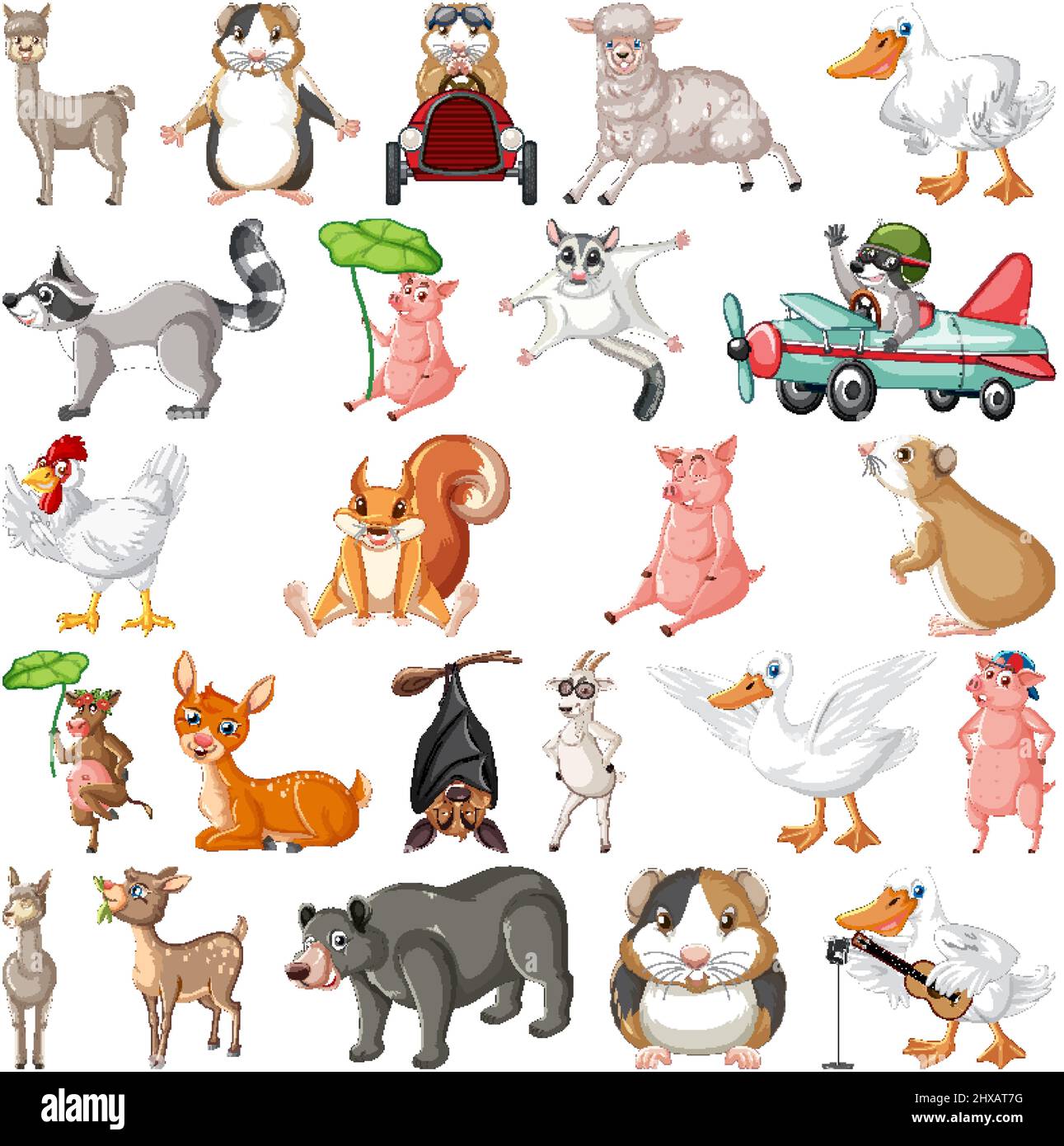 Set of different kids of animals illustration Stock Vector Image & Art ...
