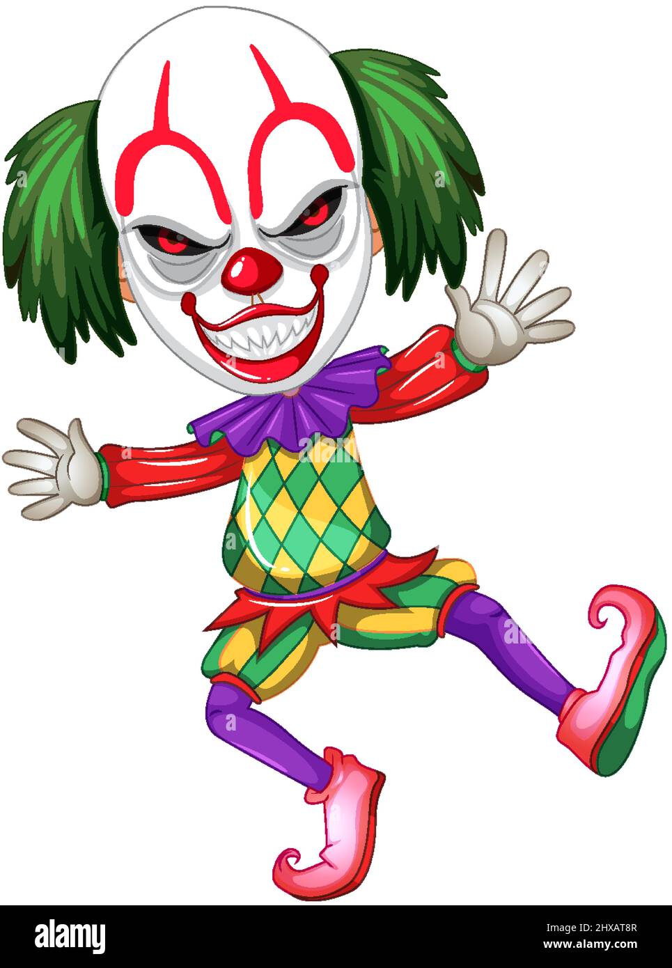 A clown cartoon colourful character illustration Stock Vector Image ...