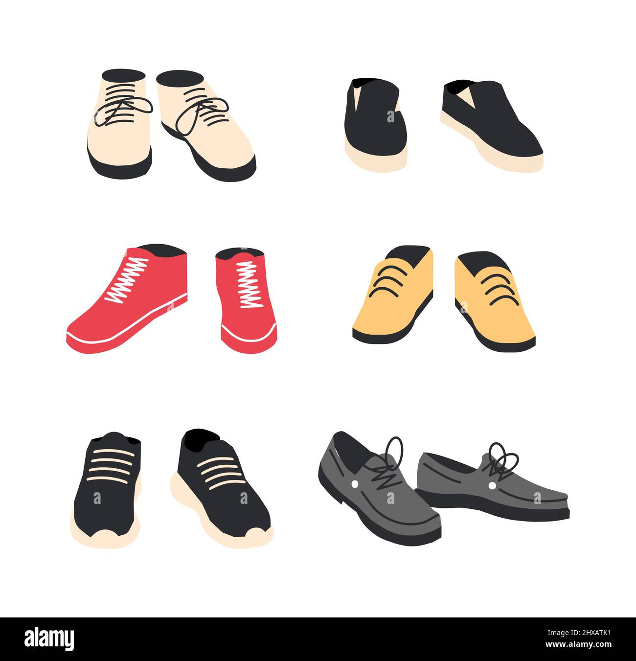 Set of Different Shoes Isolated Stock Vector Image & Art - Alamy
