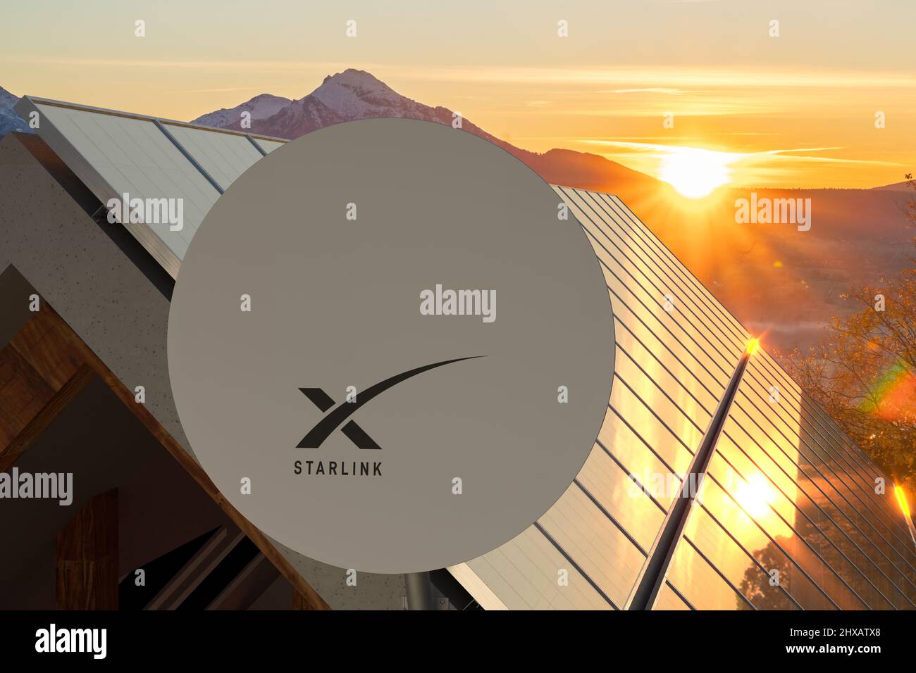 Starlink satellite internet connection hi-res stock photography and ...