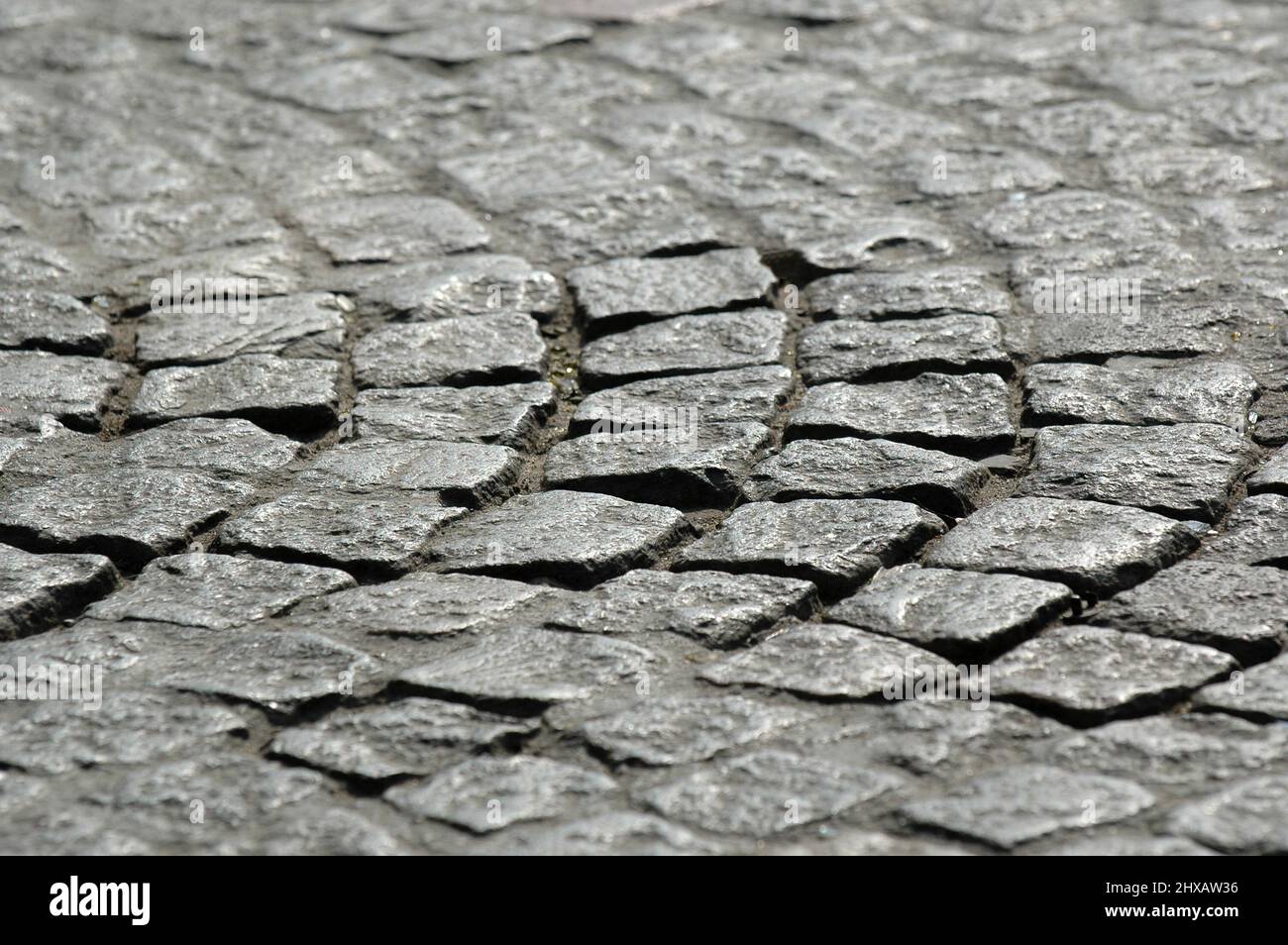 cobblestones in focus and blur Stock Photo - Alamy