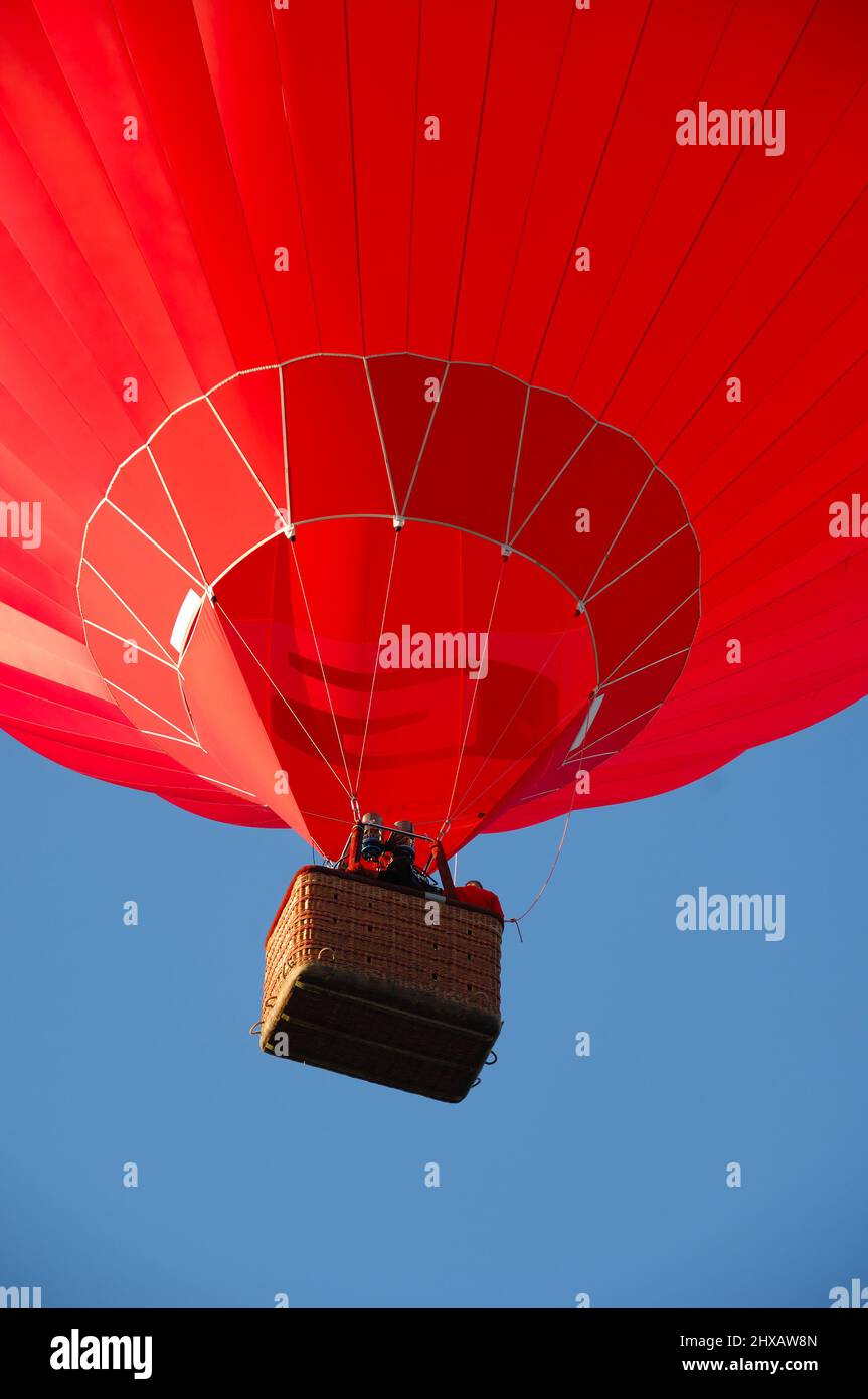 Red balloon flying in the air Stock Photo - Alamy