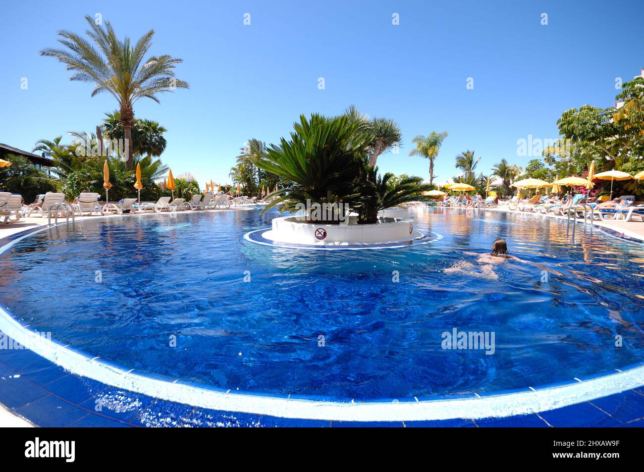 Very nice inviting swimming pool Stock Photo - Alamy