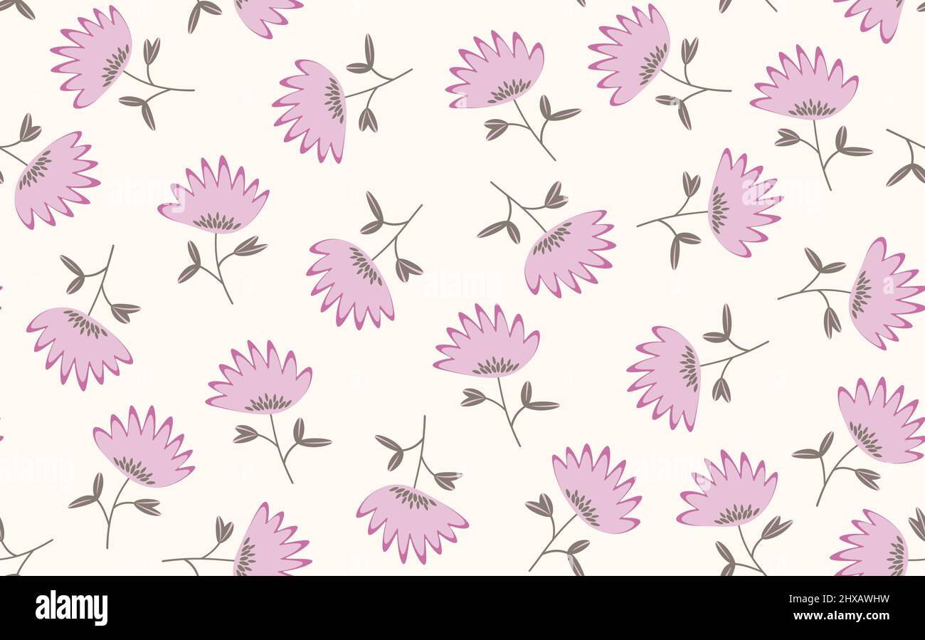 Seamless floral pattern based on traditional folk art ornaments ...