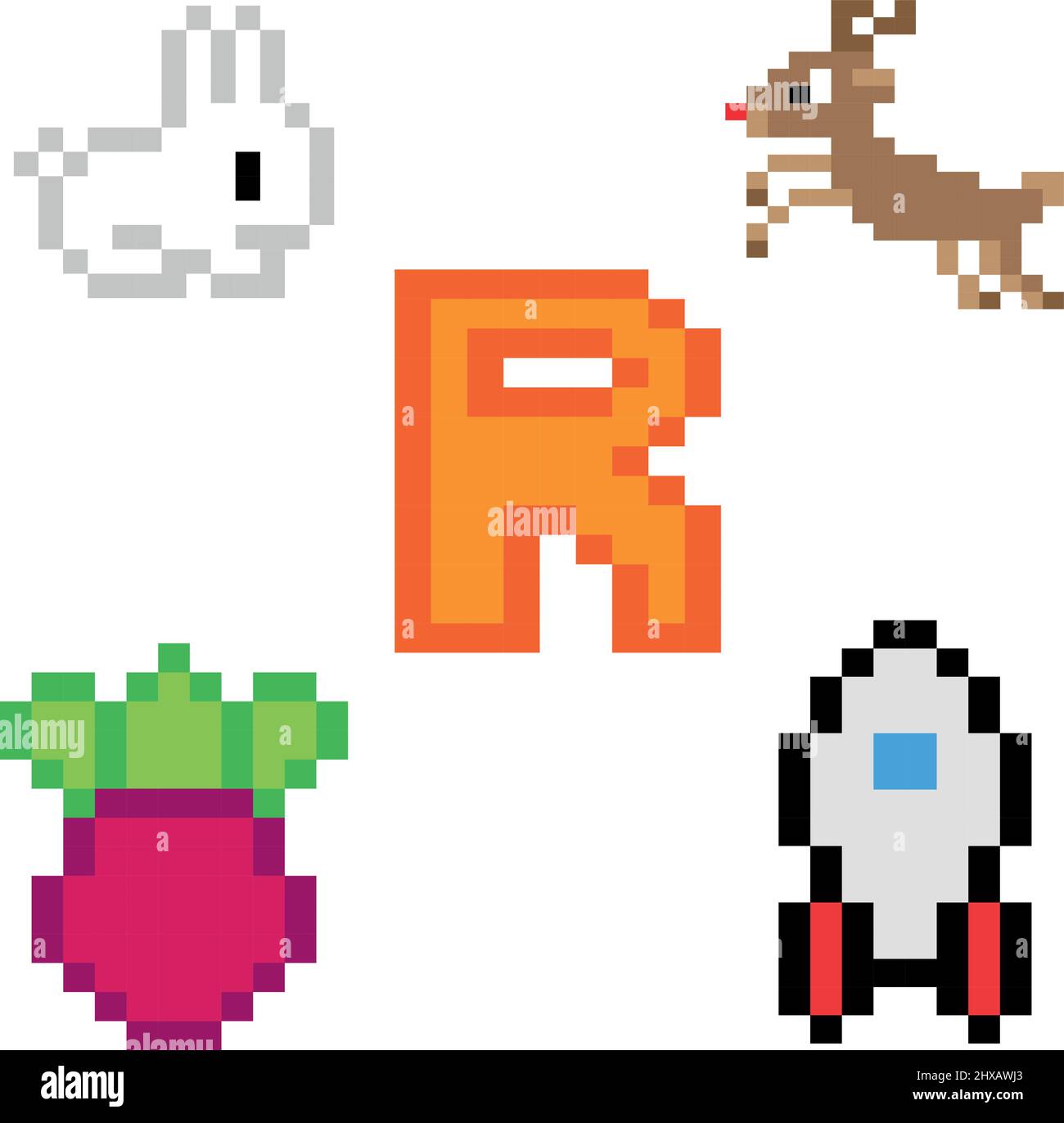 Pixel art writing pixel illustration Cut Out Stock Images & Pictures ...