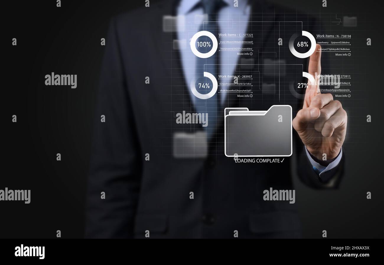 Business Developer Hand Using Board Framework On Virtual Modern