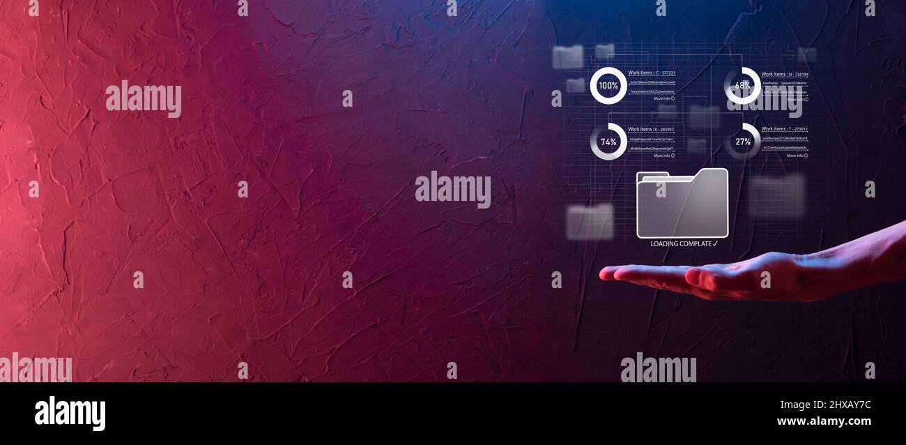 Business developer hand using board framework on virtual modern ...