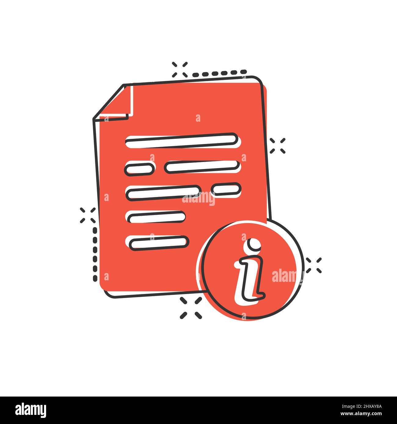 Instruction document icon in comic style. Manual cartoon vector ...